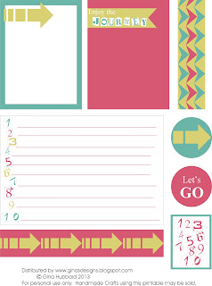 Ginas Designs: Freebie Friday - Enjoy The Journey