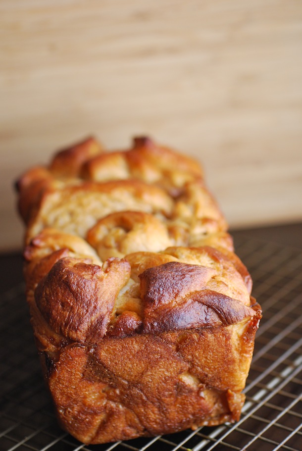Cinnamon Dulce de Leche & Poached Pear Chopped Bread - Always Order Dessert