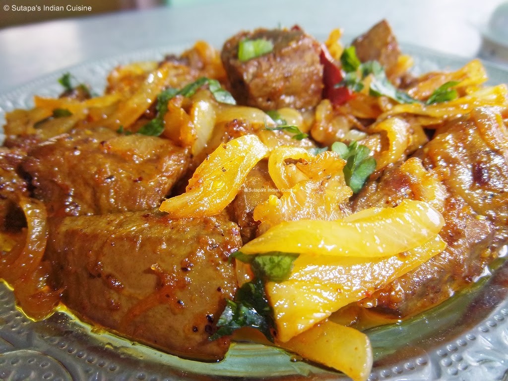 Masala Mete Bhaja/ Spicy Stir Fried Mutton Liver