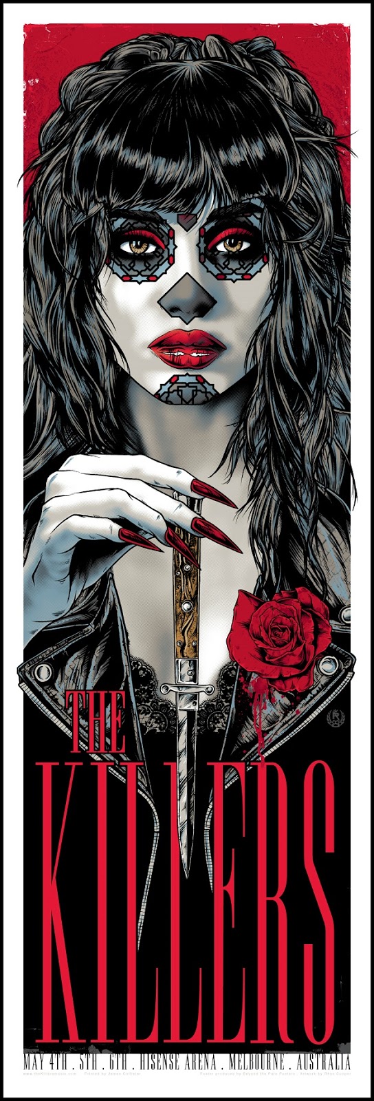 INSIDE THE ROCK POSTER FRAME BLOG: Rhys Cooper The Killers Melbourne Poster