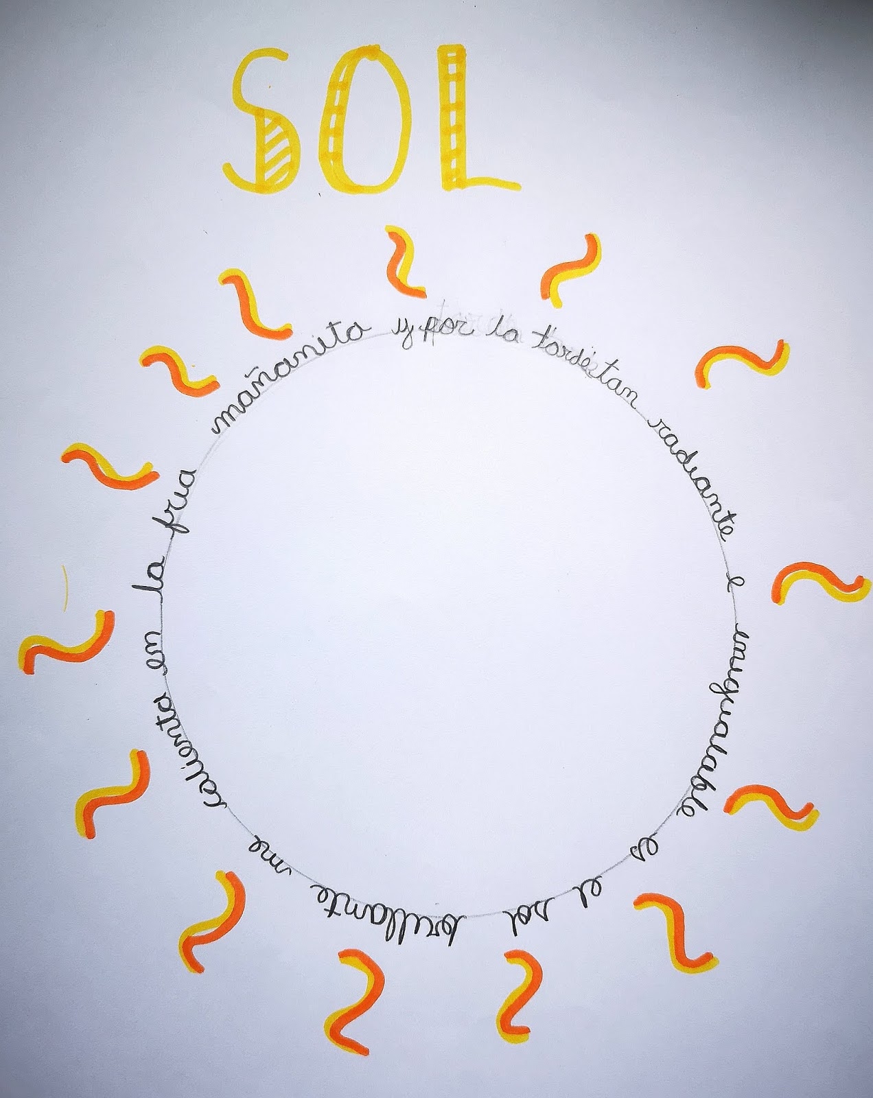 Los cuentos de Sofi: Caligrama: Sol