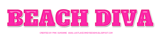 Just Like Candy Designs: Beach Diva Word Art