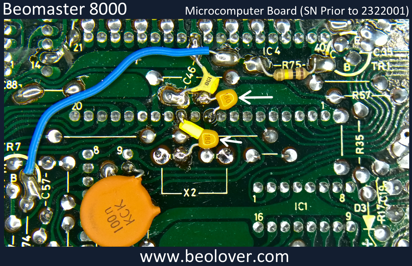 beolover: Beomaster 8000: Microcomputer Board Reworked