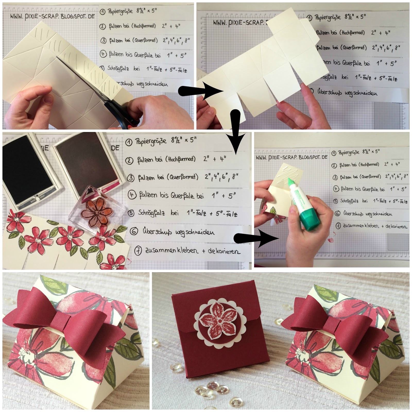 Pixie Scrap: Anleitung: die Mini-Toblerone-Box