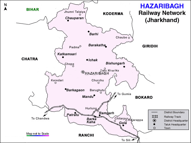 Rail-Map-india: Hazaribagh railways map