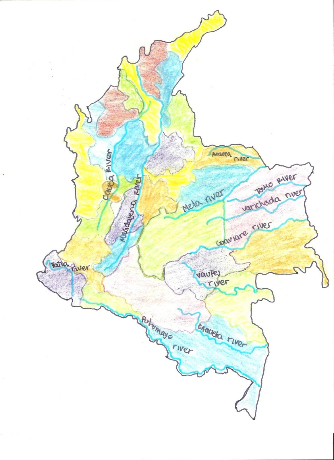 The water features of America and Colombia: julio 2013