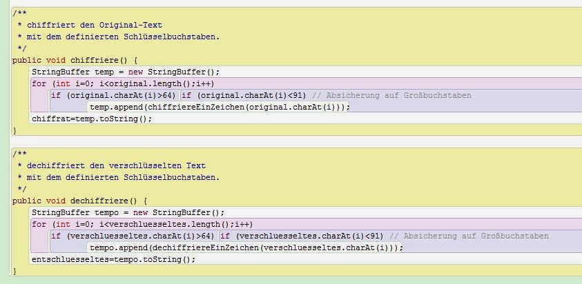 Samuel's Informatikblog: Ver- und Entschlüsselung mit Caesar
