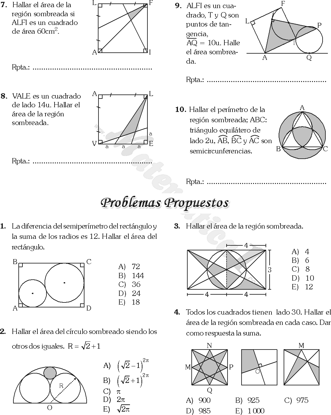 AREAS SOMBREADAS PROBLEMAS RESUELTOS EN PDF