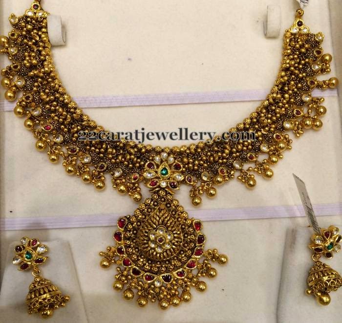 Gold Muvvalu Necklace 110 Grams - Jewellery Designs