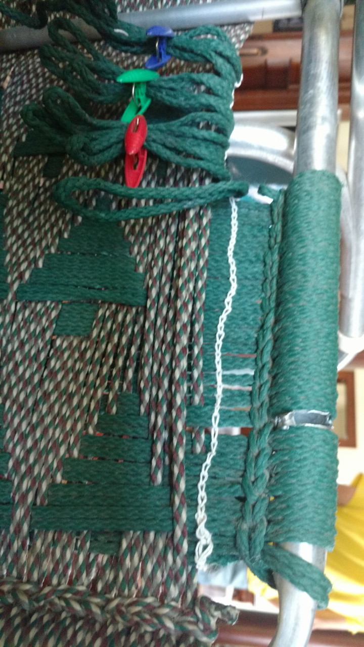 What A View!!! : Reweaving a Woven Macrame Lawn Chair