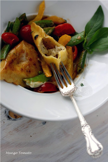 Mango & Tomato: Cooking with PastaPrima: Grilled Chicken Ravioli with ...
