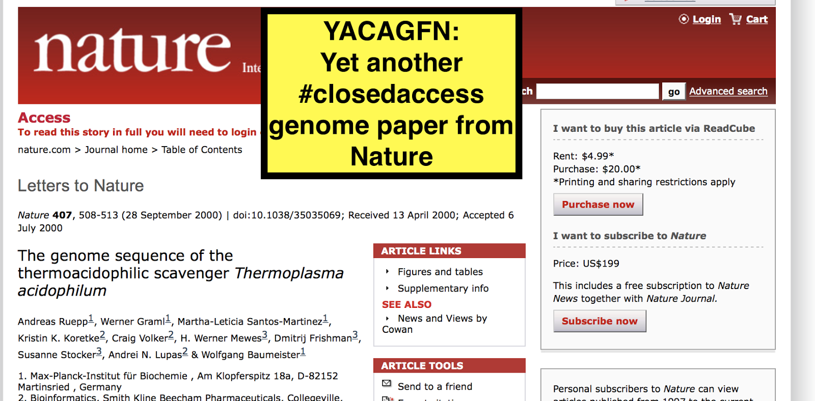 The Tree of Life: Nature Publishing Group continues to deceive about # ...