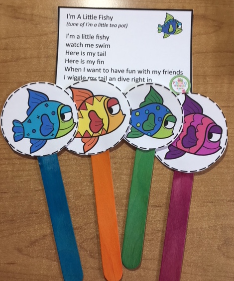 Free fish song and puppet sticks on Google Drive Share ~ Preschool ...