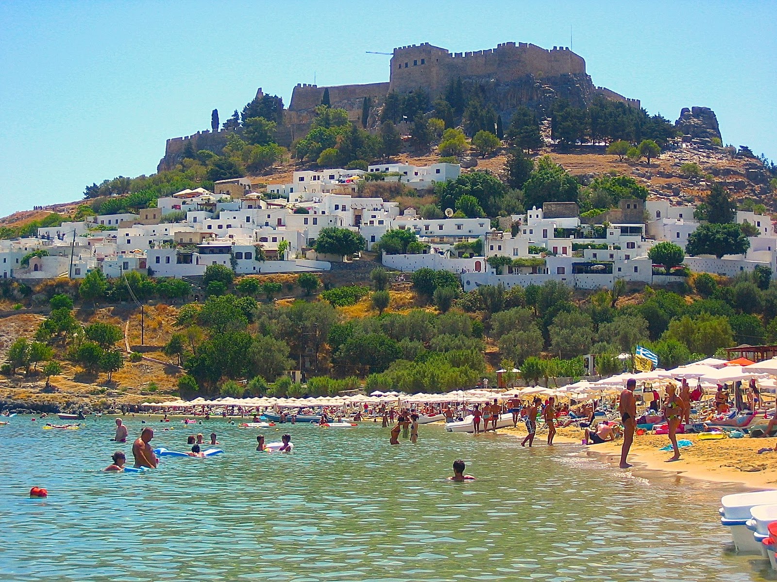 Günün Fotoğrafı Lindos Plajı, Rodos - Gezelim Görelim Bilelim