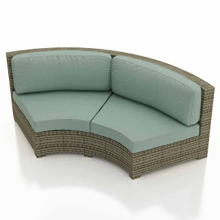 Modern Wicker Sectional Outdoor Sofa Sets: Curved Outdoor Sofa