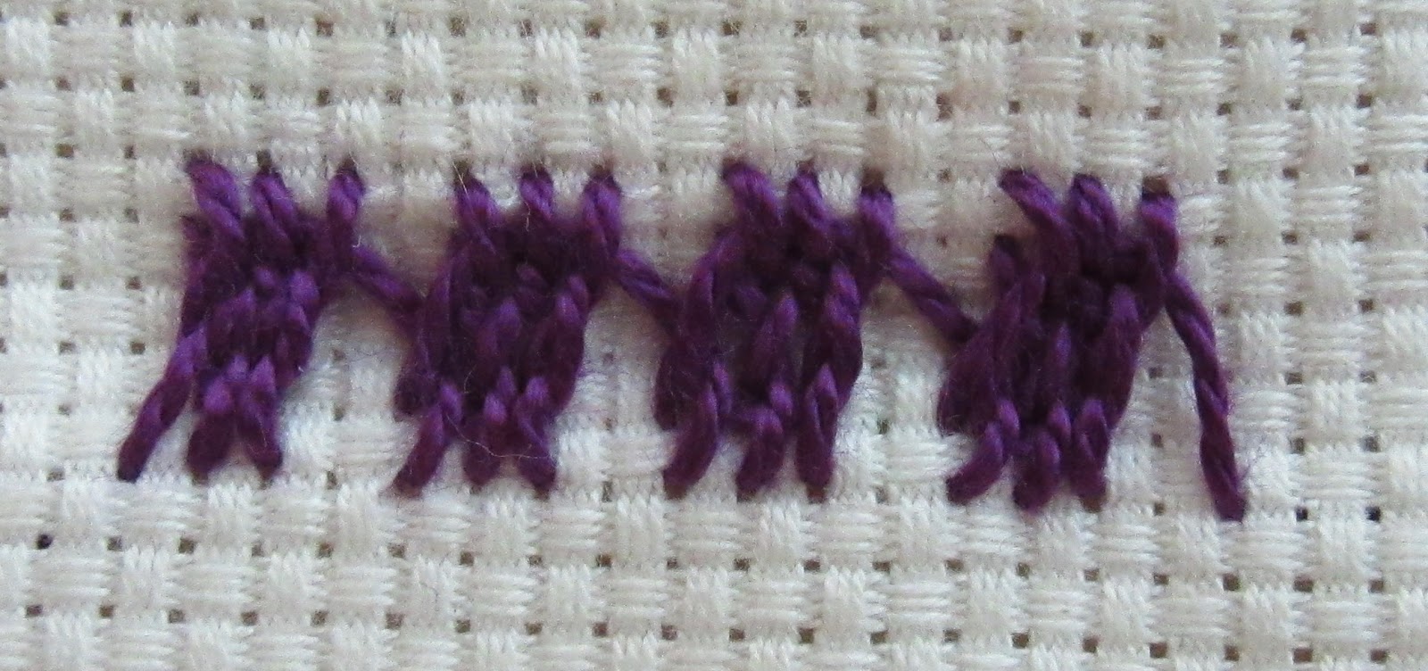 Queenie's Needlework: Sunday Stitch School - Revision: Stitches 66 - 70