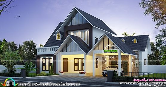 European model beautiful home 2286 sq-ft - Kerala Home Design and Floor ...