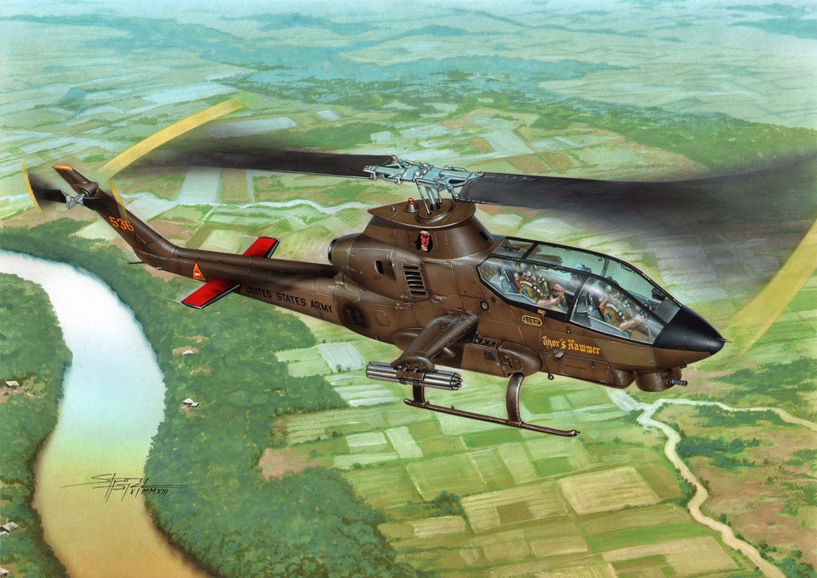 SH72076 AH-1G Cobra “over Vietnam with M-35 Gun System” 1/72 scale