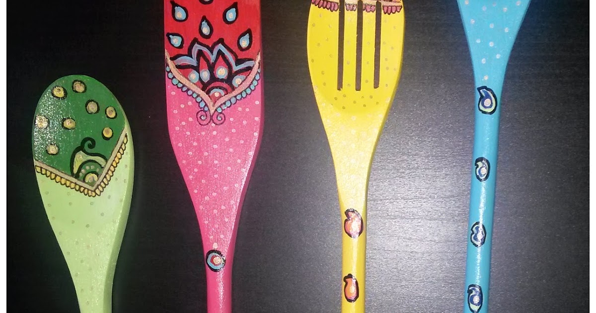 SafalArts : Another set of Hand painted spoons