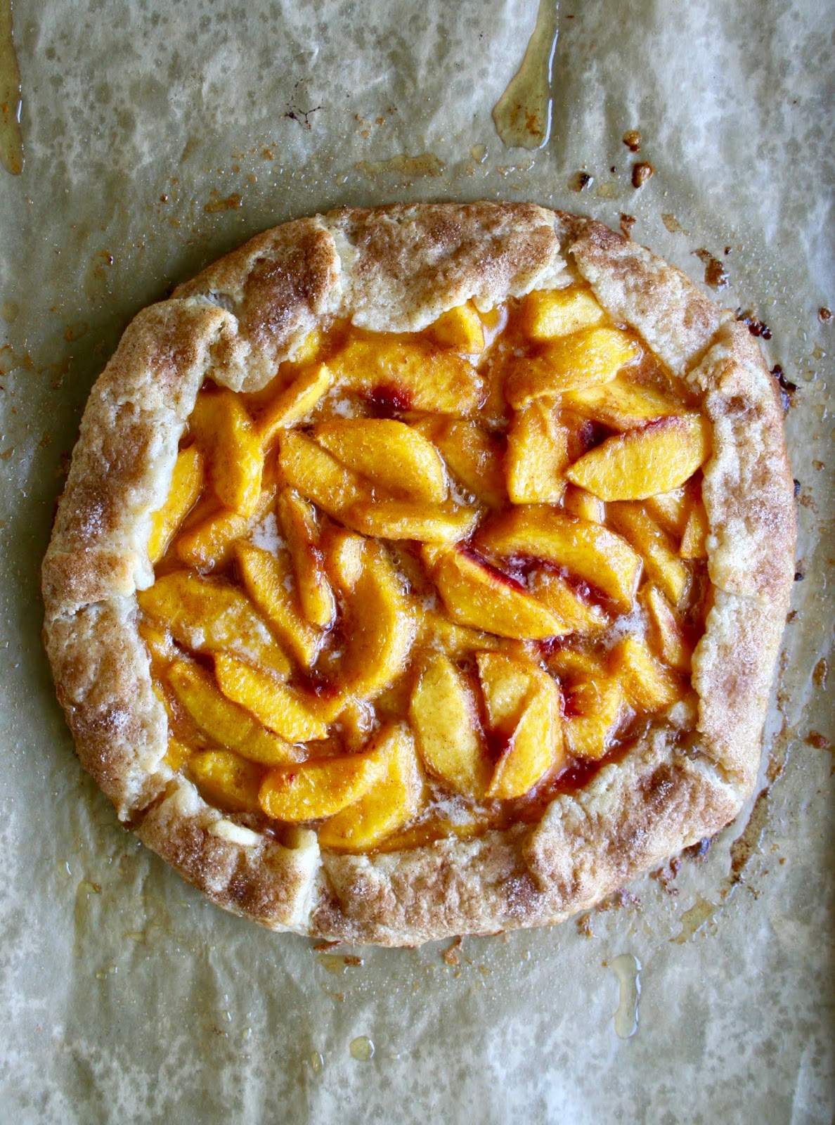 Cinnamon-Crusted Peach Galette