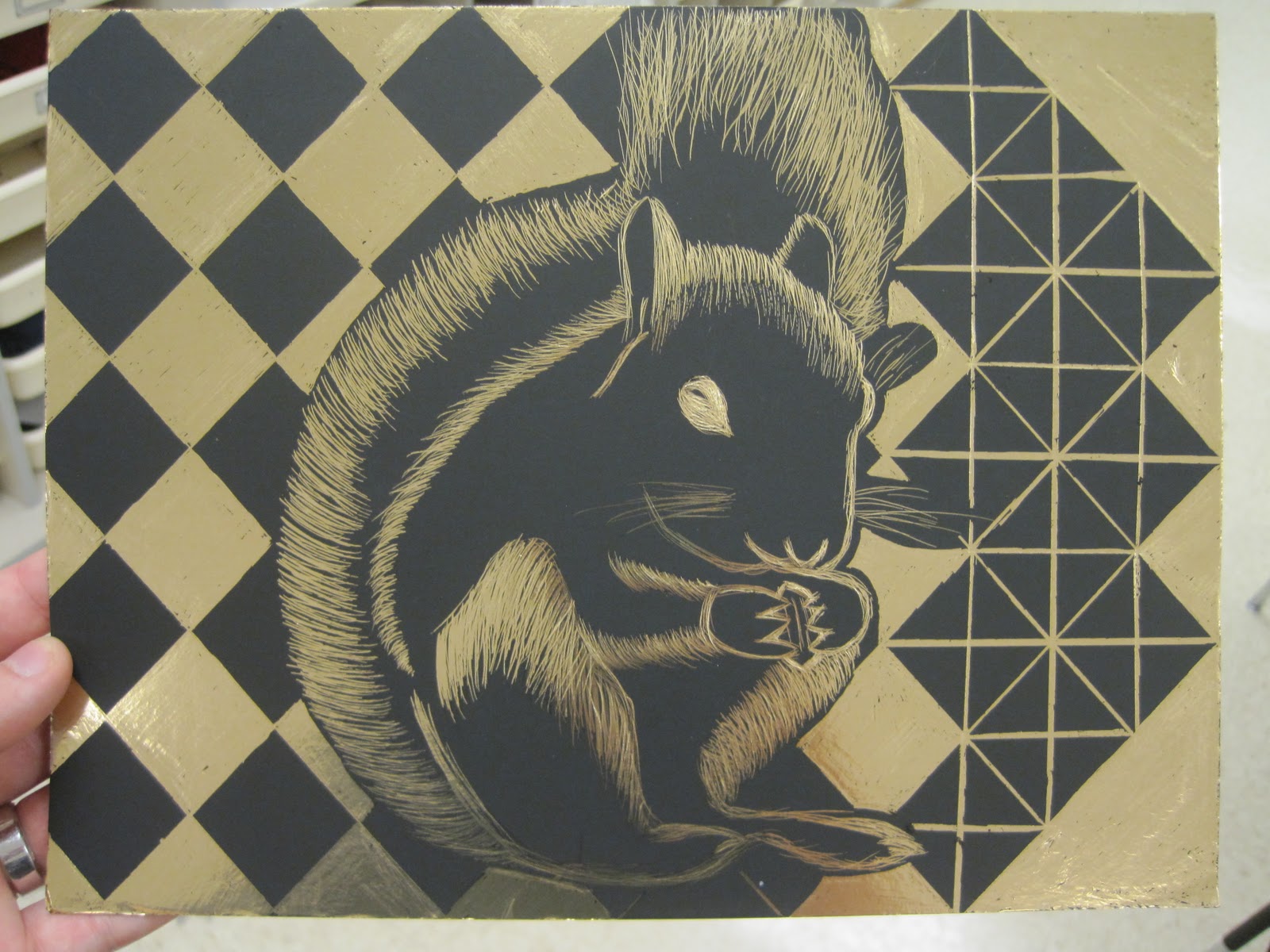Columbia Art: 7th grade scratch board