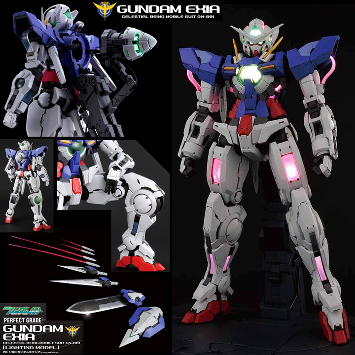 HobbyKid: PG 1/60 Gundam Exia & PG 1/60 Gundam Exia [ Lighting Model ]