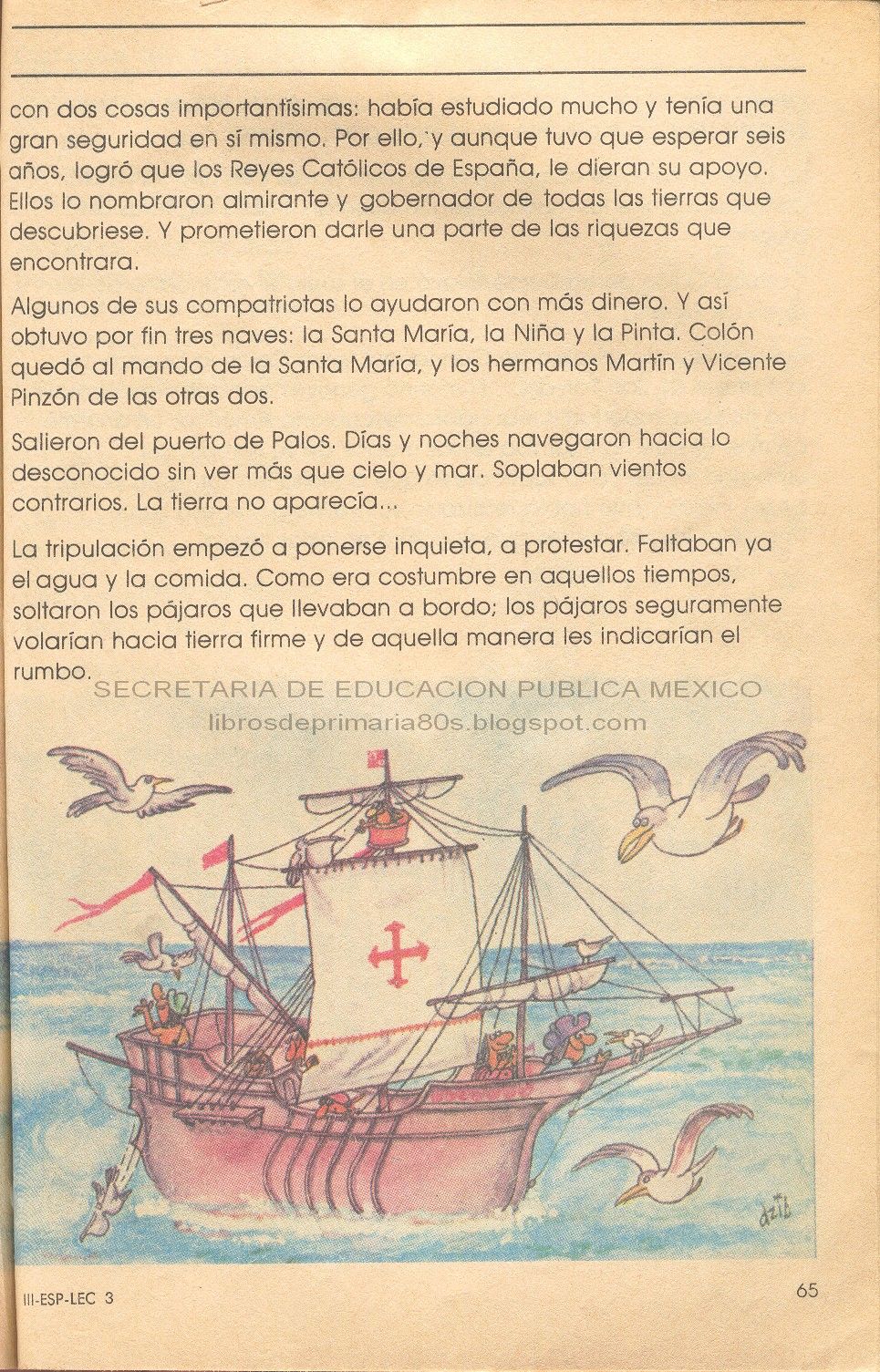 Libros de Primaria de los 80's: Cristóbal Colón - Español Lecturas 3er ...