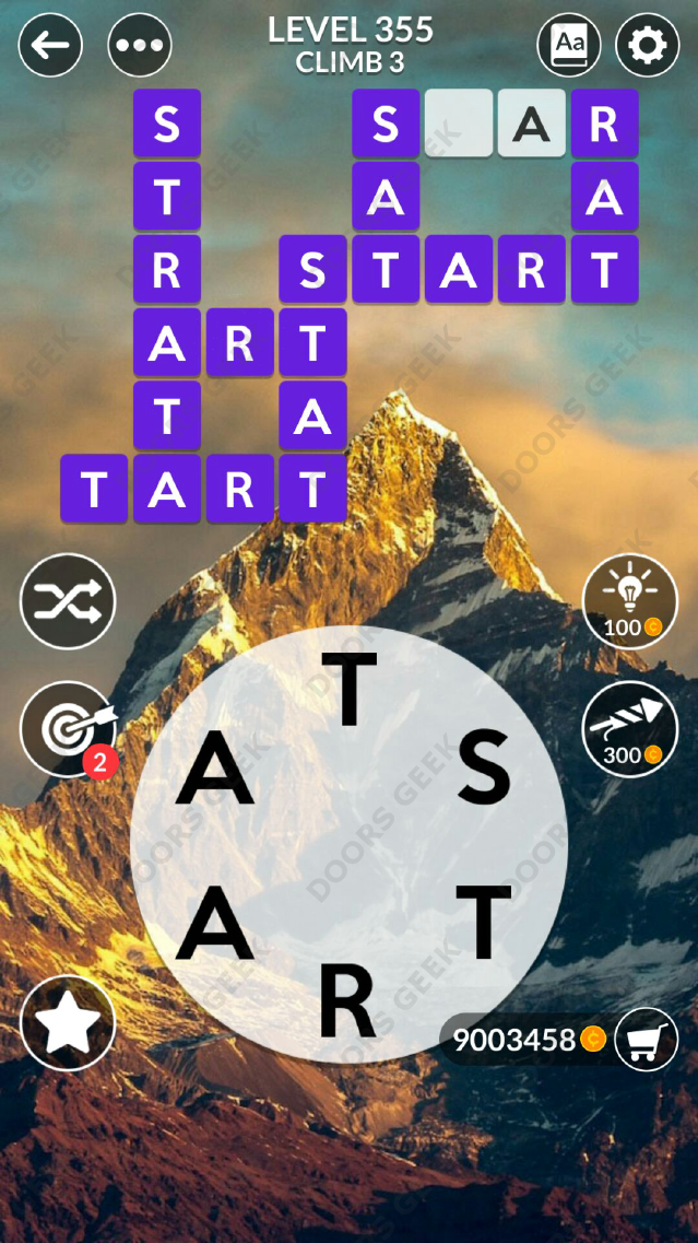 Wordscapes Level 355 Answers ~ Doors Geek