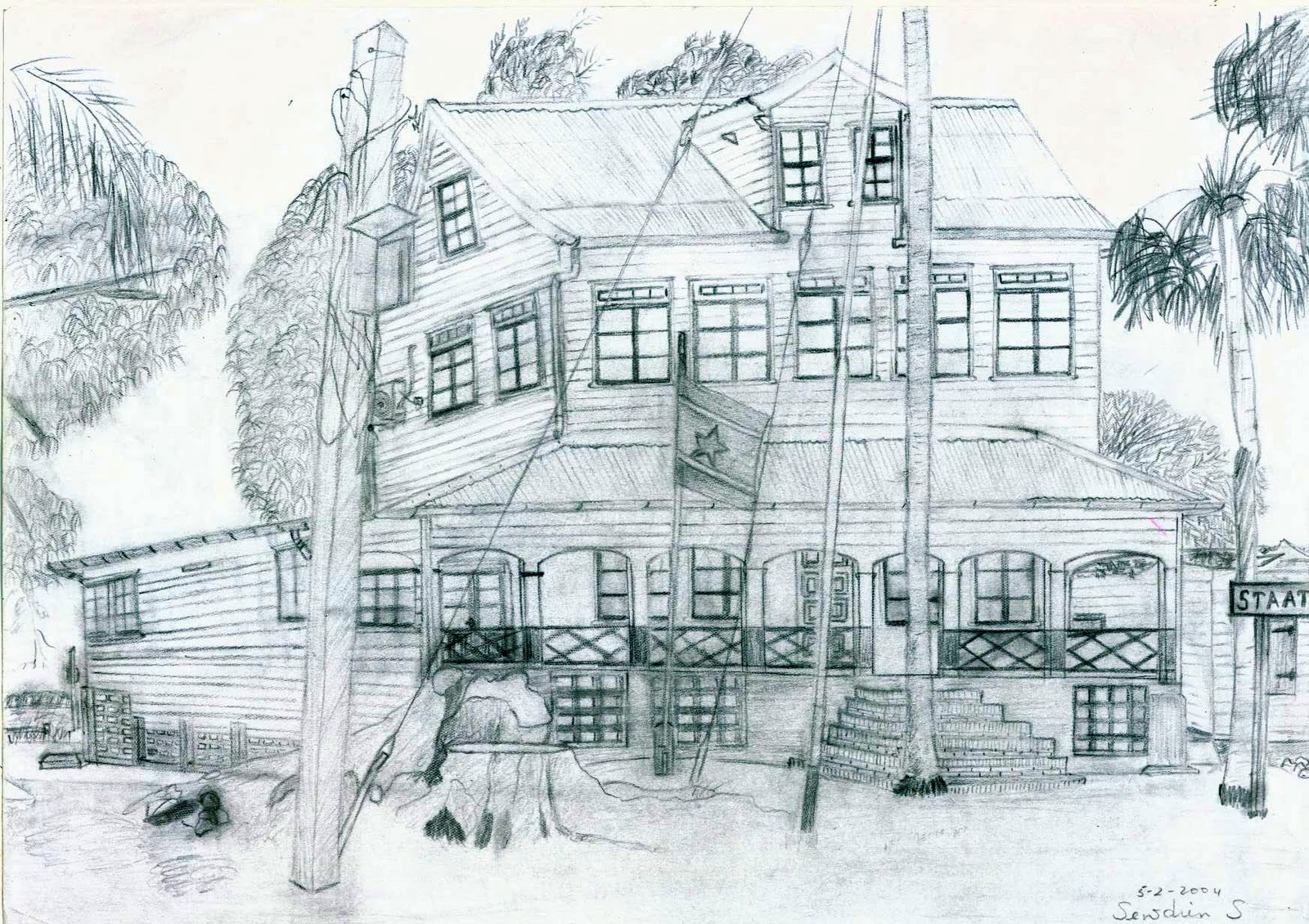 TAKE A LOOK...: My first real pencil drawings at campus