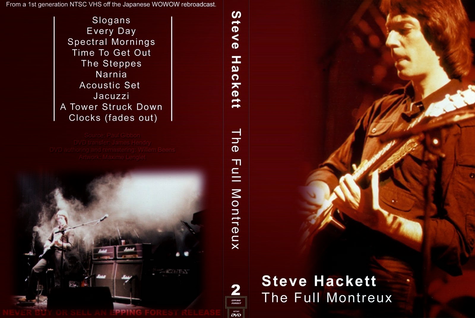 BANCA DO ROCK Rock Concert DVD: 2905 - DVD - STEVE HACKETT 1980 - BOOTLEG