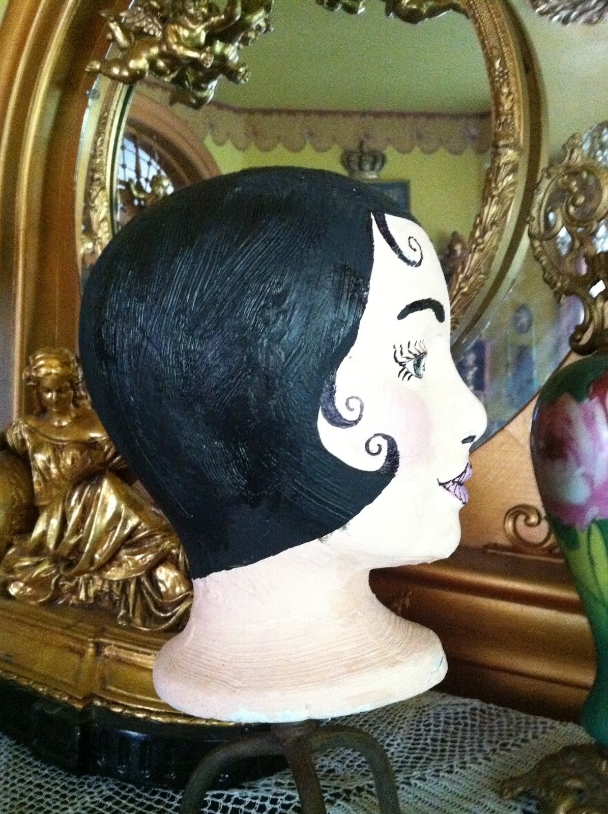 Pollyanna Reinvents: Flapper Face Mannequin Head