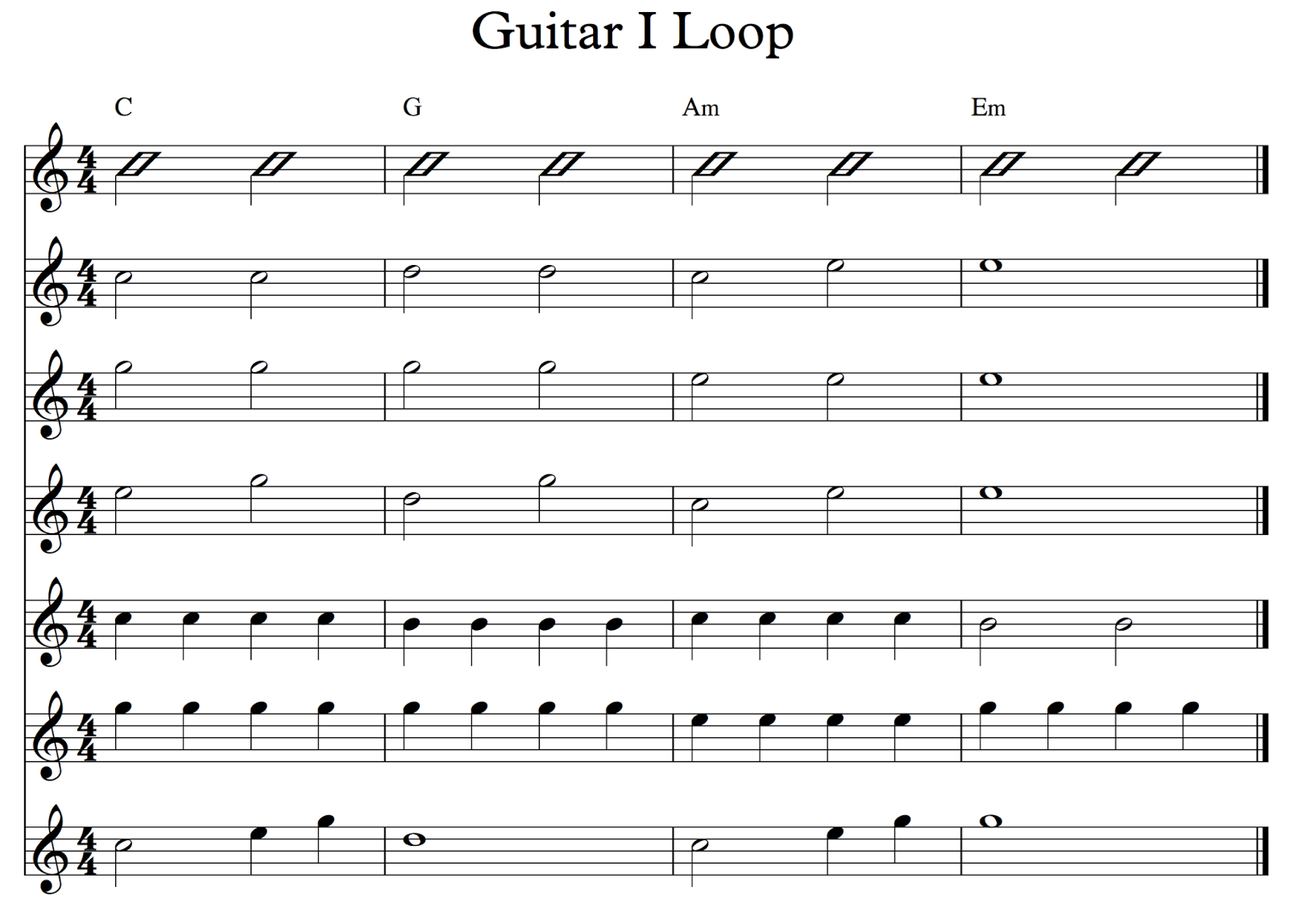 GHS Guitar: Guitar I: Let's make a Loop
