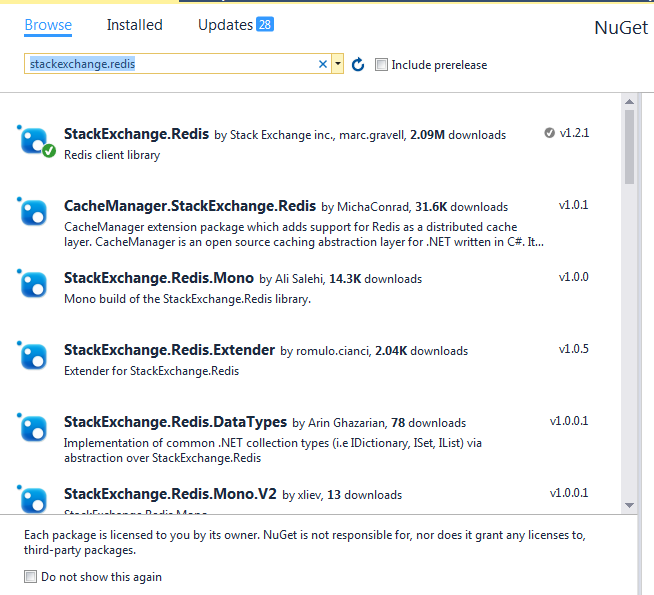 Using Redis Cache in Asp.Net MVC