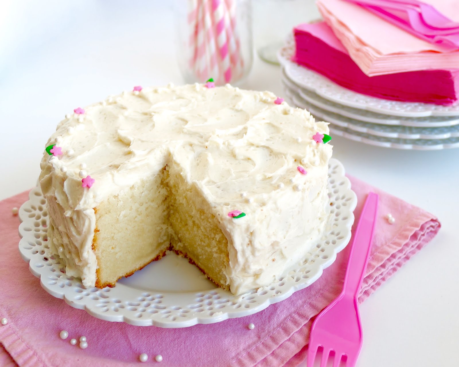 Mini Small-Batch Vanilla Cake with Vanilla Buttercream Frosting - The ...