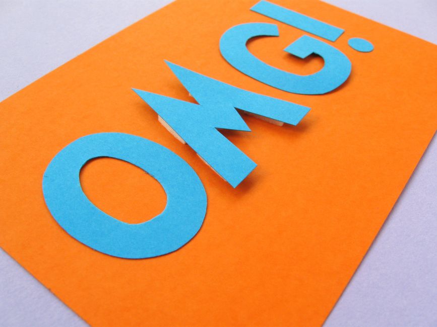 Bugs and Fishes by Lupin: Easy 3D Letter Cards Tutorial: OMG! Wow! Yay!