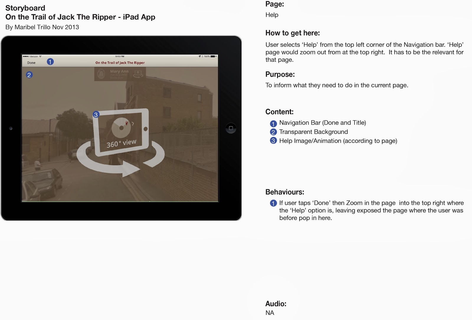 Interactive story/narrative for the iPad