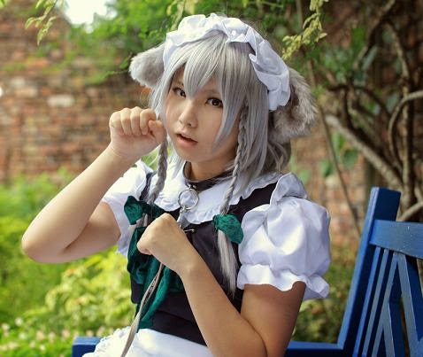 Cosplay Photos in Zip: Touhou Project Inu Sakuya Cosplay by Enako
