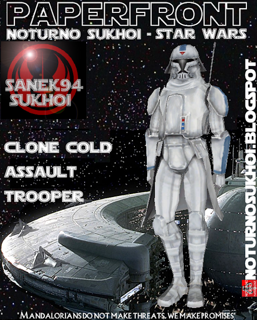 Noturno Sukhoi: Star Wars Clone Cold Assault Trooper Zerog_Papercraft