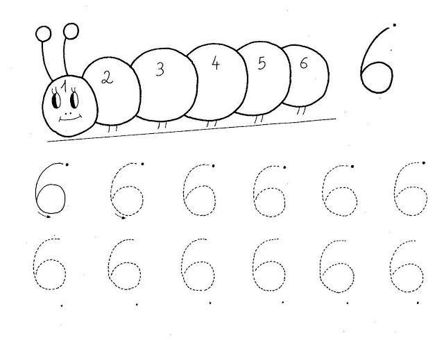 Trabajando en Educación Infantil: 10 fichas del número 6