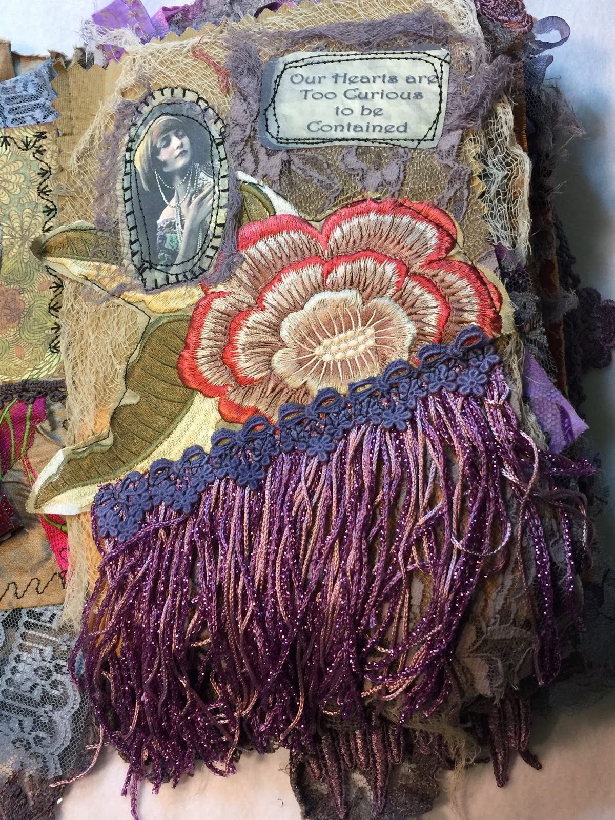 Grandmas laces: Gypsy Spells & Fortunes Mixed Media Fabric Book