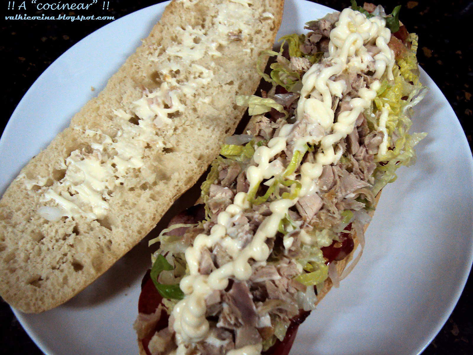 BOCATA DE POLLO Y BACON (XXL) | ¡¡A COCINEAR!! Recetas valkicocina.com