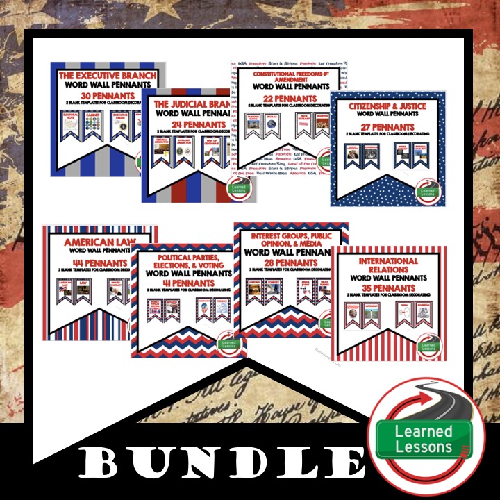 Civics and Government Mega Bundle, Civics Curriculum - Learned Lessons ...