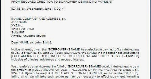 Payment Default Notice Template