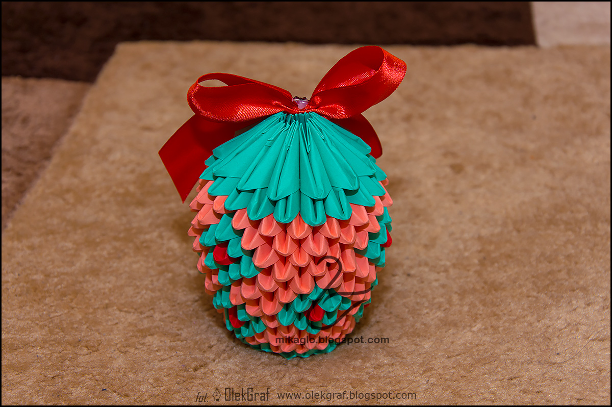 Origami 3d - mikaglo: 639. Bombka z origami / 3d origami christmas bauble