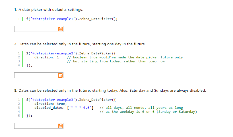 Script Kalender Untuk Website Menggunakan Zebra Datepicker