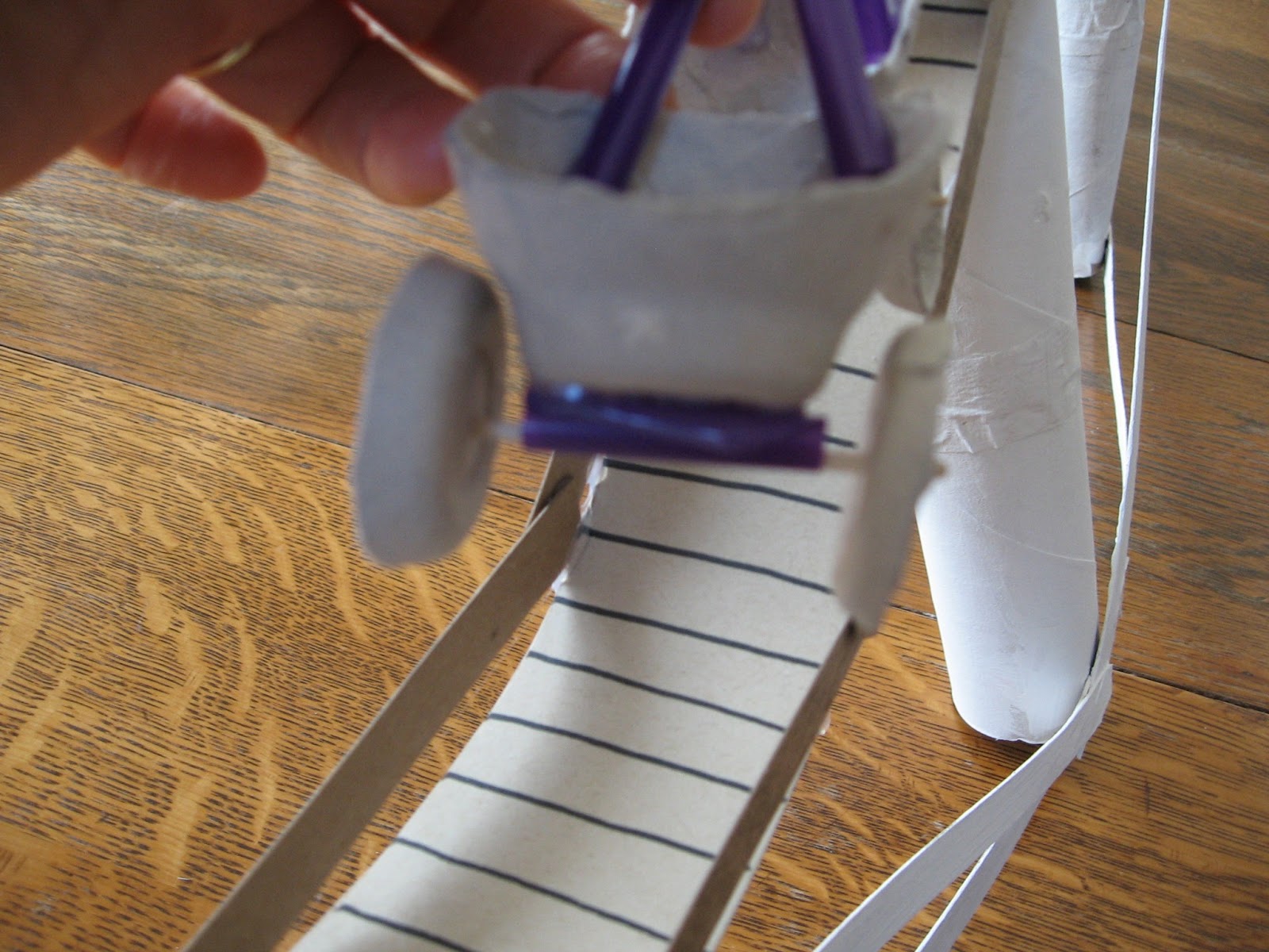 Almost Unschoolers: Summer Fun Day 58 - Cardboard Roller Coaster Craft