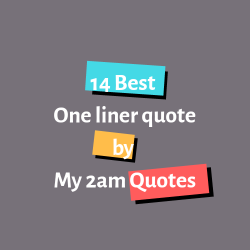 14 best one liner quotes part-3 - My 2am quotes