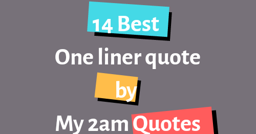 14 best one liner quotes part-3 - My 2am quotes