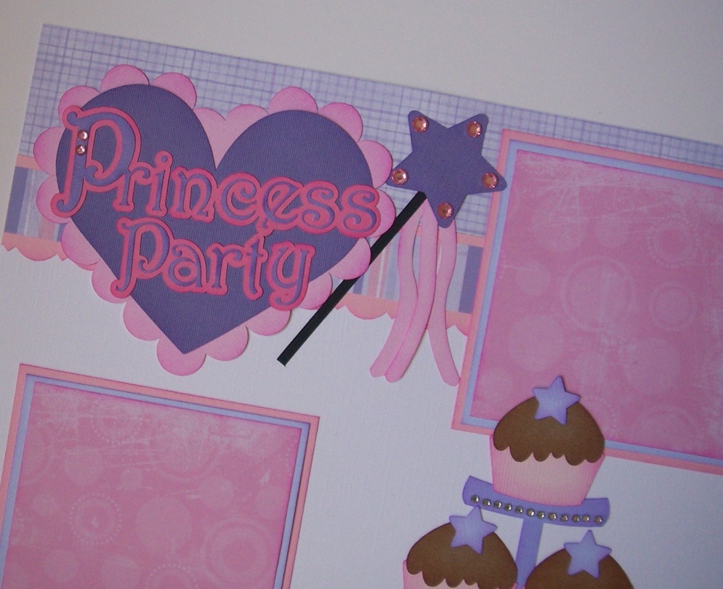 BLJ Graves Studio: Princess Birthday Party Scrapbook Page