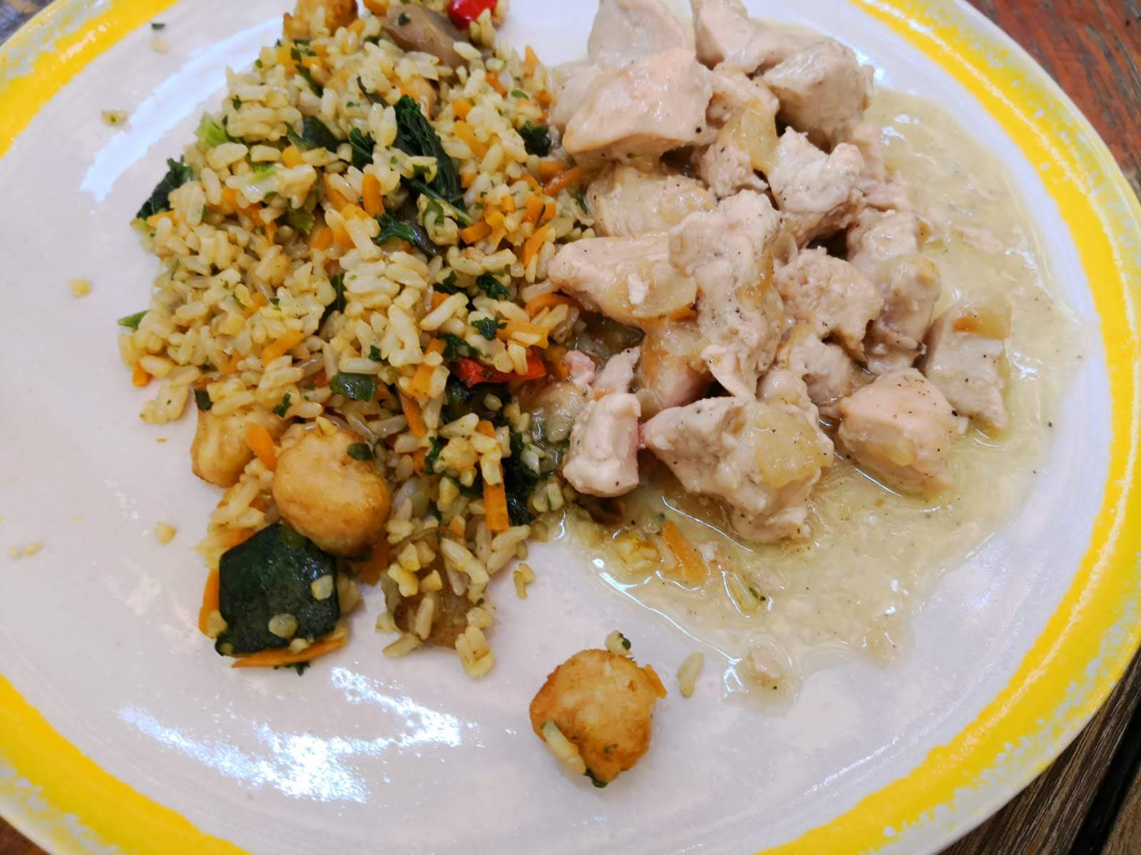 Pollo con leche de coco